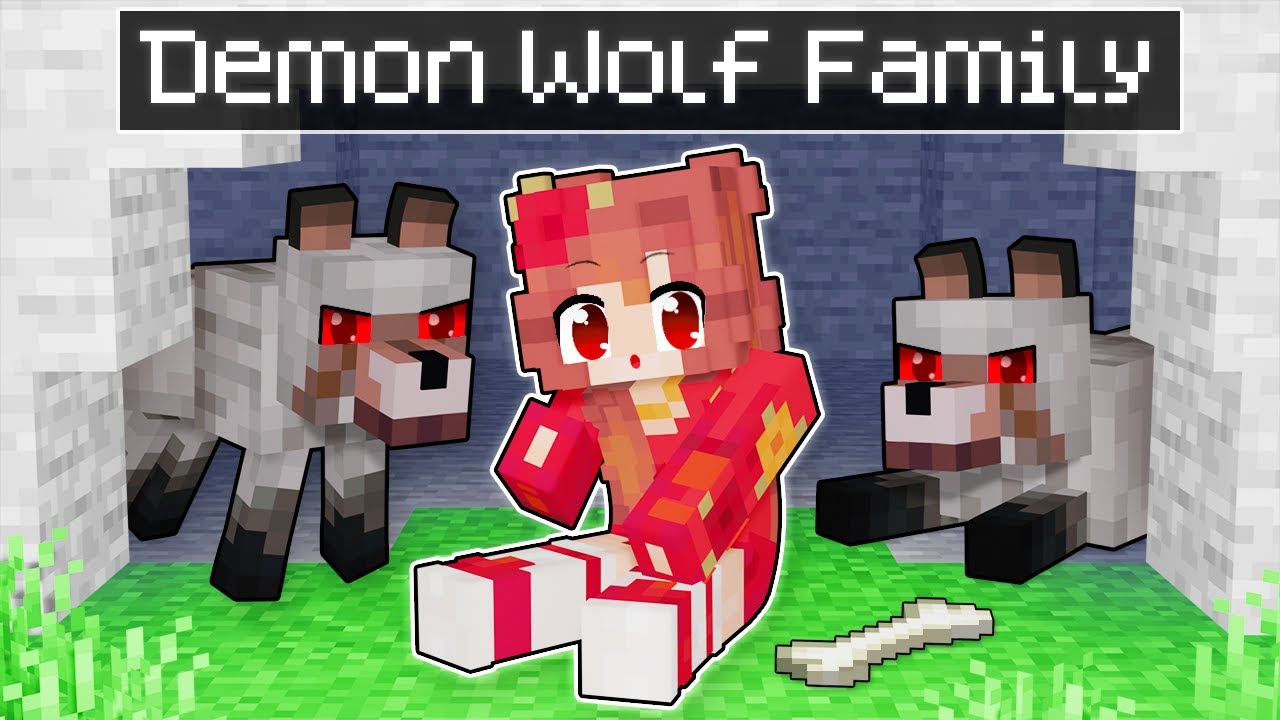 Adopted by DEMON WOLVES in Minecraft! - YouTube