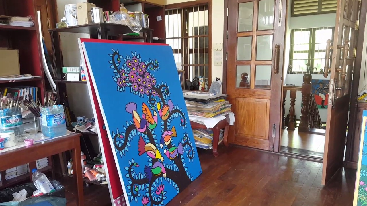 Stephane Delapree's painting studio - YouTube