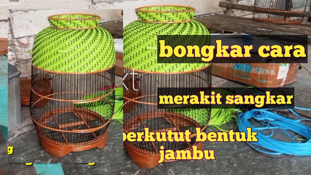 Cara membuat sangkar burung perkutut model jambu - YouTube