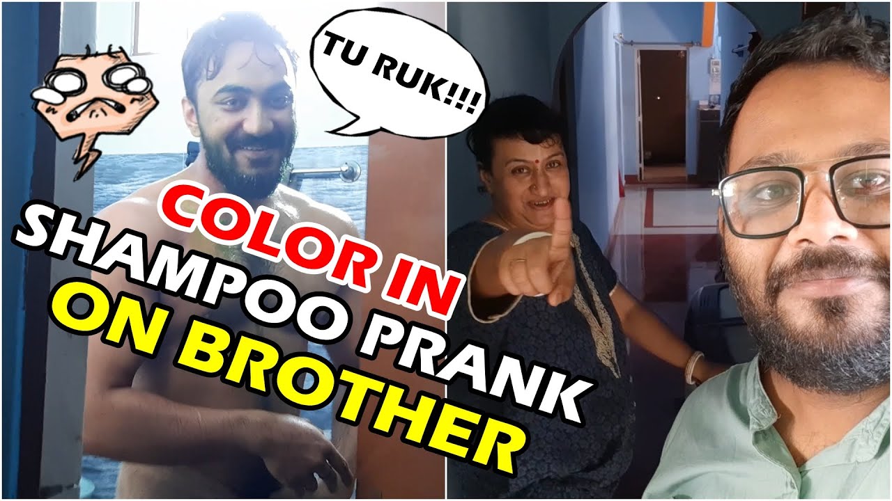 Color in Shampoo Prank On Brother - Epic Reactions - YouTube
