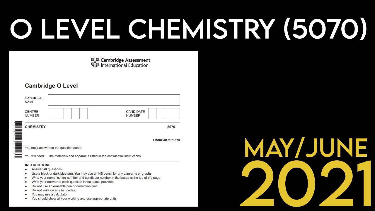 O level Chemistry 5070/22 summer 2021 past paper solved part 1 solved ...