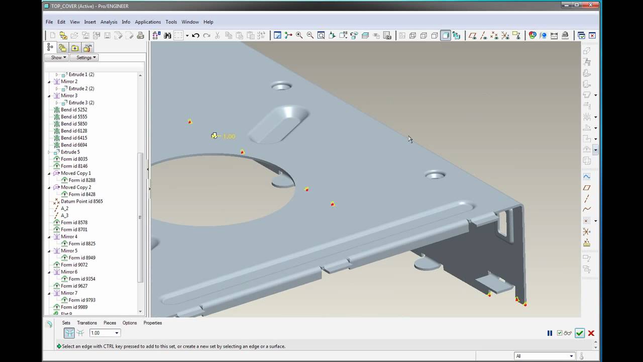 Sheetmetal part 4 -creating flat state and flattern form - YouTube
