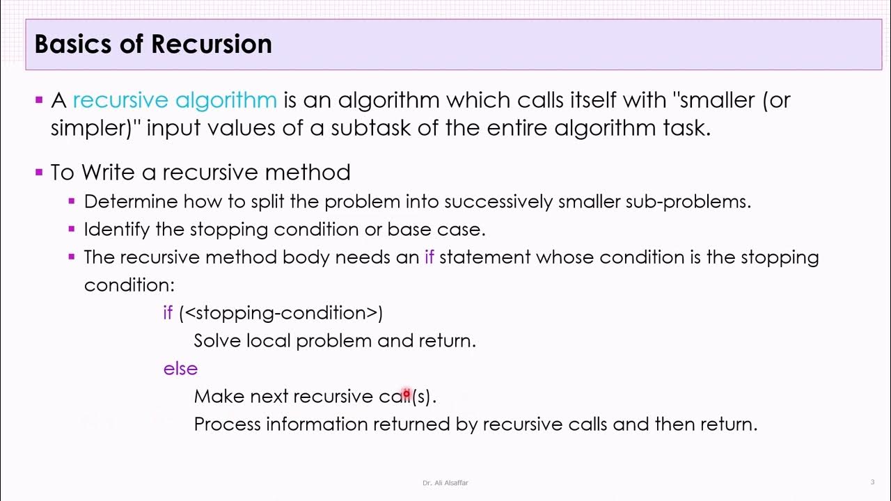 Lesson 2 Basics of Recursion 2022 - YouTube