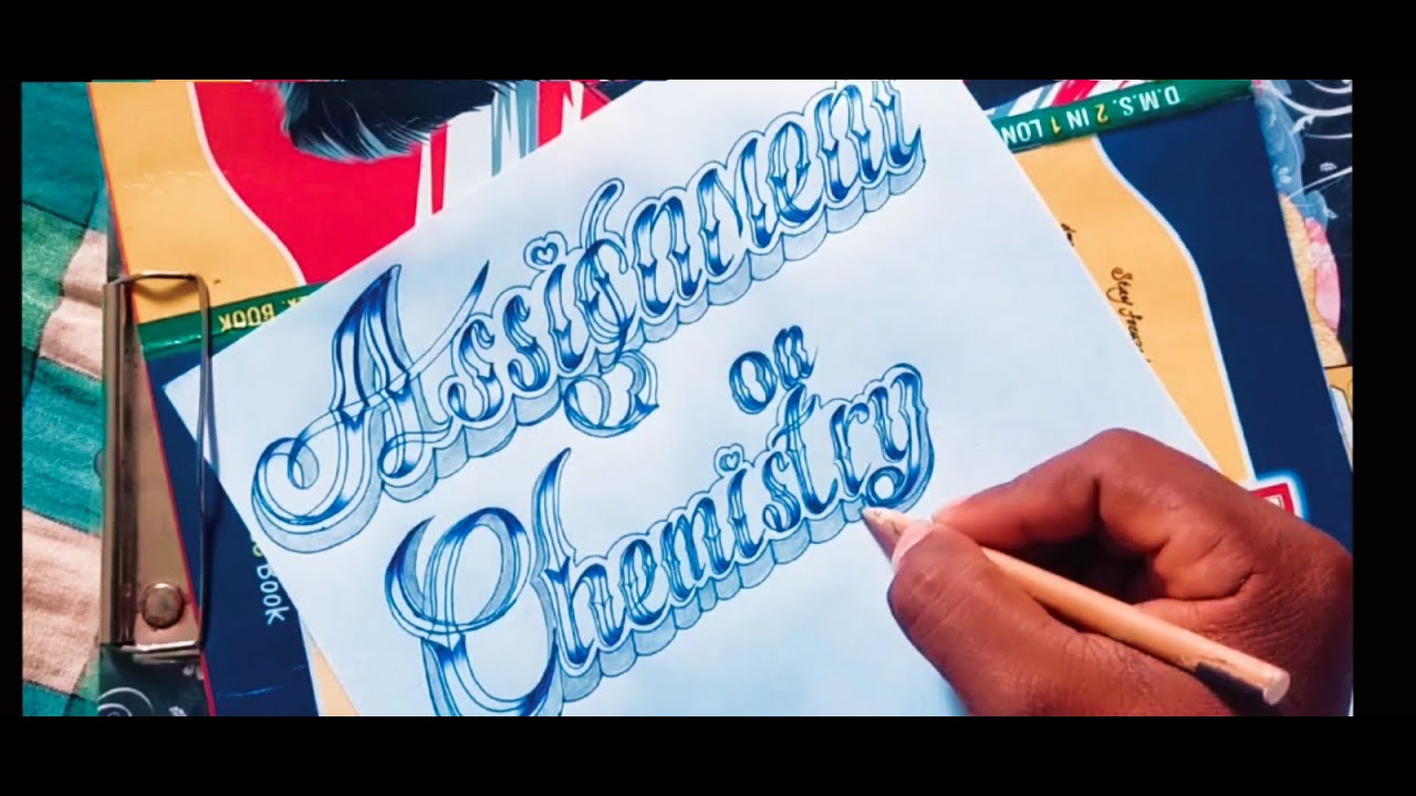 Simple way to write Assignment in 3d style in the front page || 3d ...