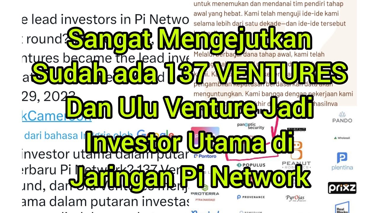 137 VENTURES TERNYATA SUDAH DI BELAKANG PI NETWORK - YouTube