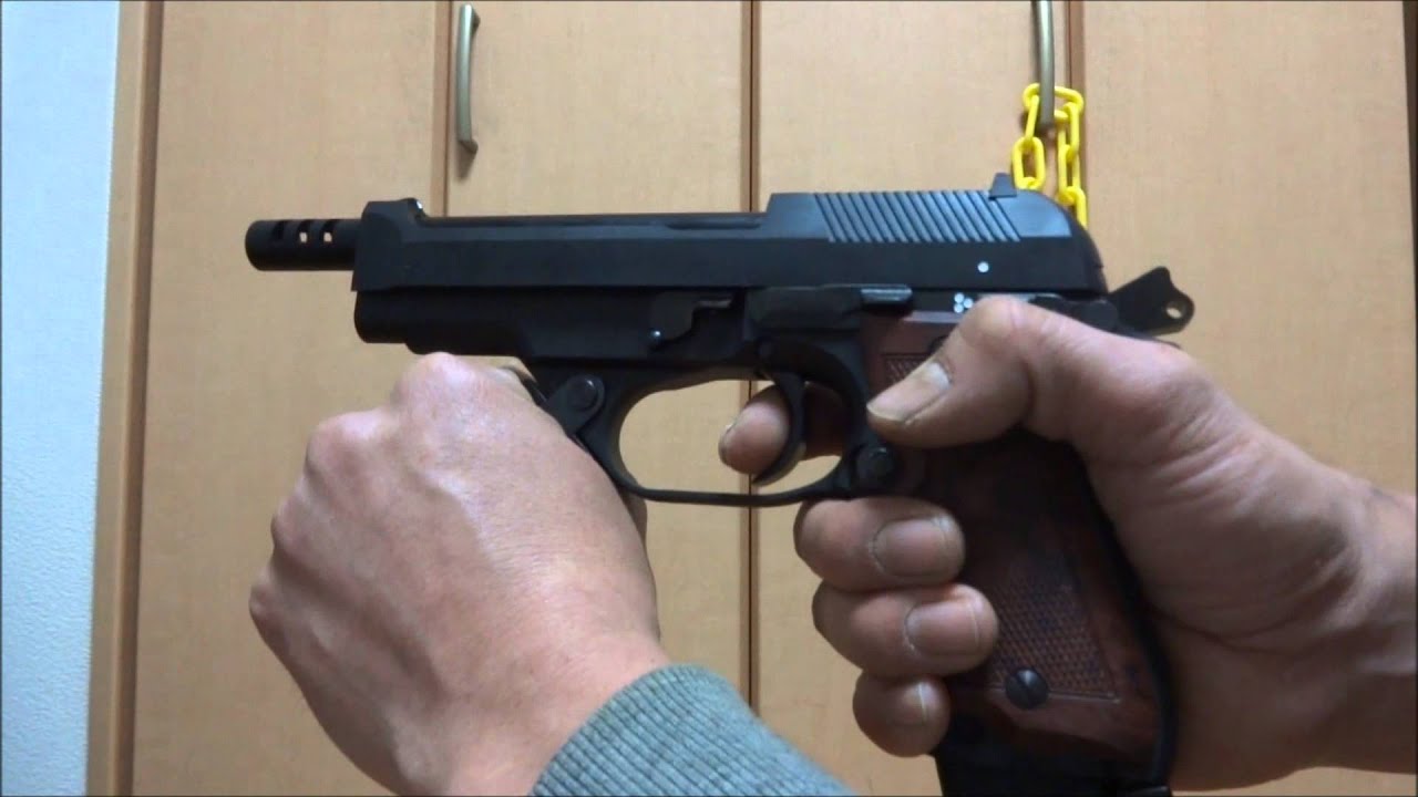 Airsoft GUN KSC Beretta M93 Raffica Heavy weight HardKick GBB - YouTube