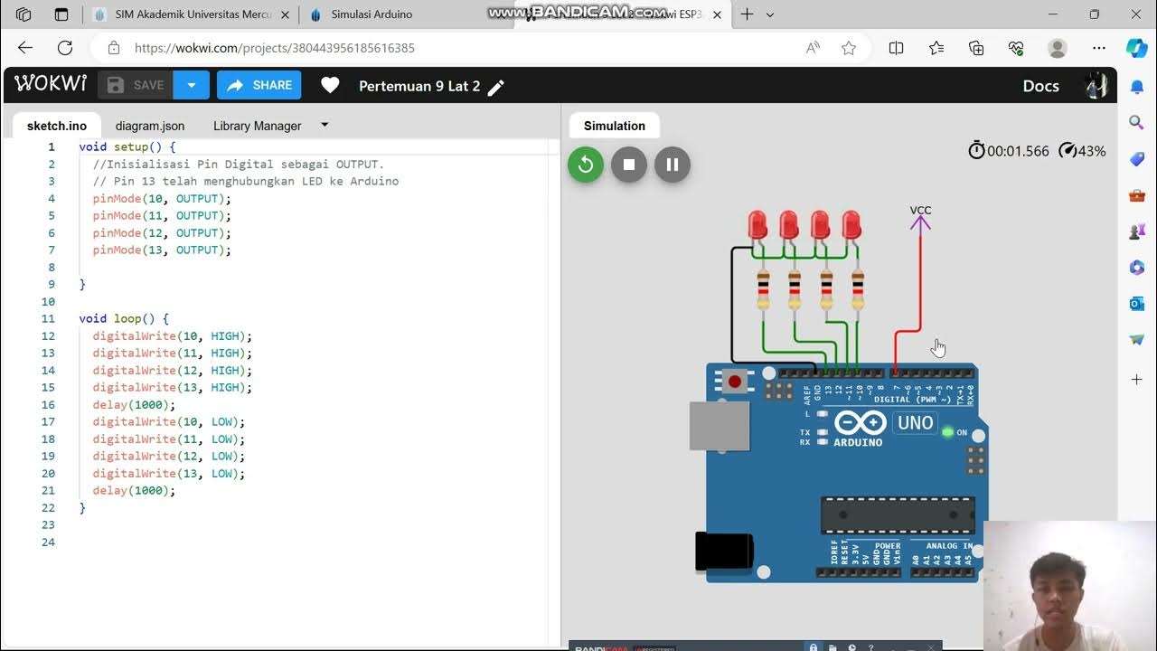 Simulasi Arduino Berbasis WOKWI - YouTube