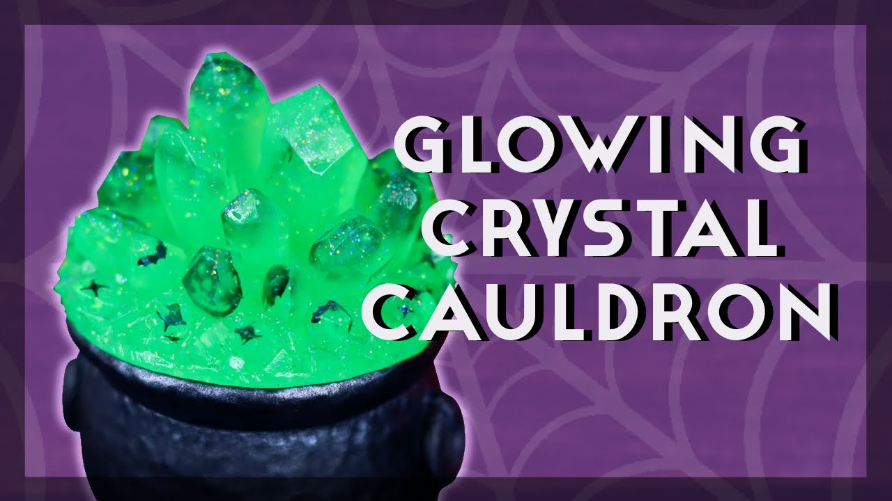 Making A Glowing Resin Crystal Cauldron - YouTube