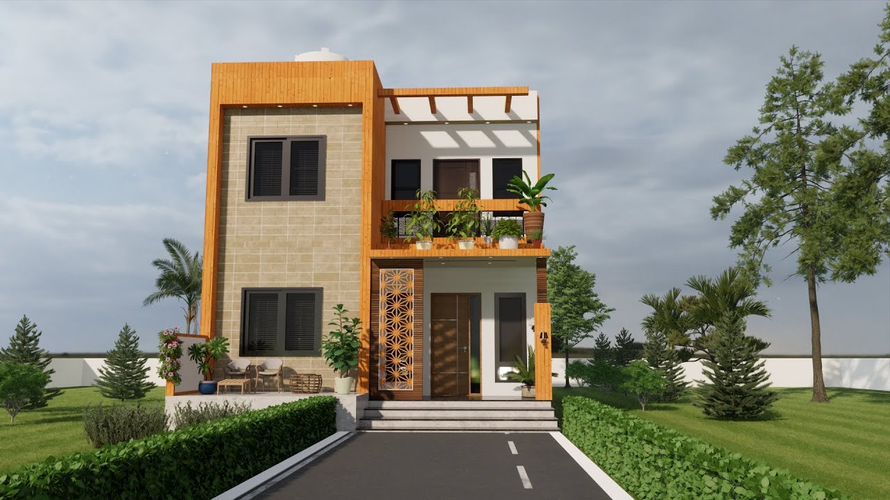 7x9 Meter Minimalist House || Tiny house 24x30 Feet || 3 Bedroom - YouTube