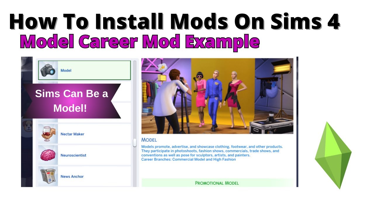 How To Install Model Career Mod For Sims 4 | 2025 - YouTube