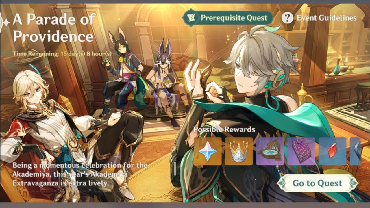 A Parade of Providence - Part 1- Genshin Impact 3.6 Event Quest - YouTube