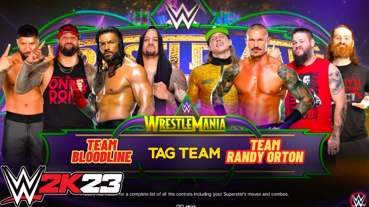 Team Bloodline Vs Team RK Bro Sami Zayn & Kevin Owens WWE 2K23 Gameplay ...