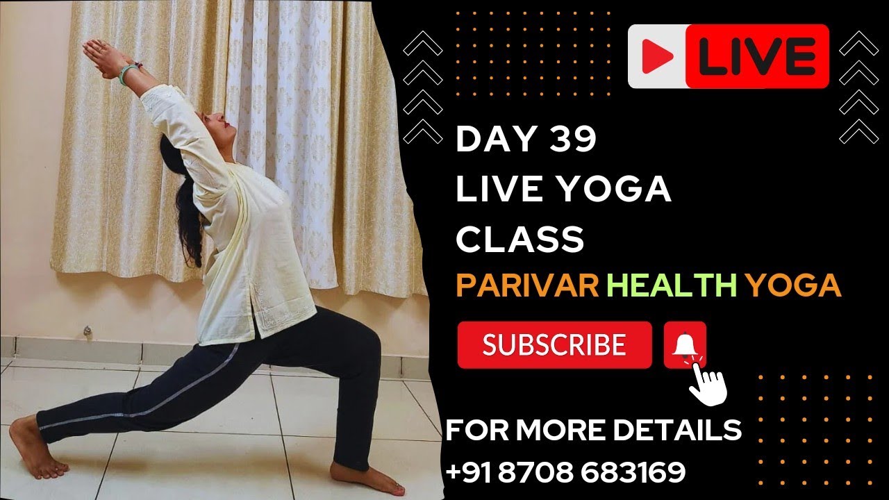 Live Yoga Class Day 39 Yoga for Side Belly Fat and weight Loss - YouTube