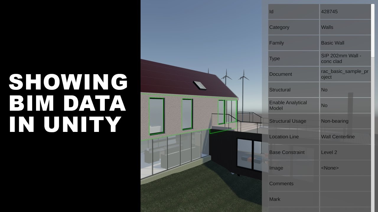 Implementing a BIM data panel in Unity - YouTube