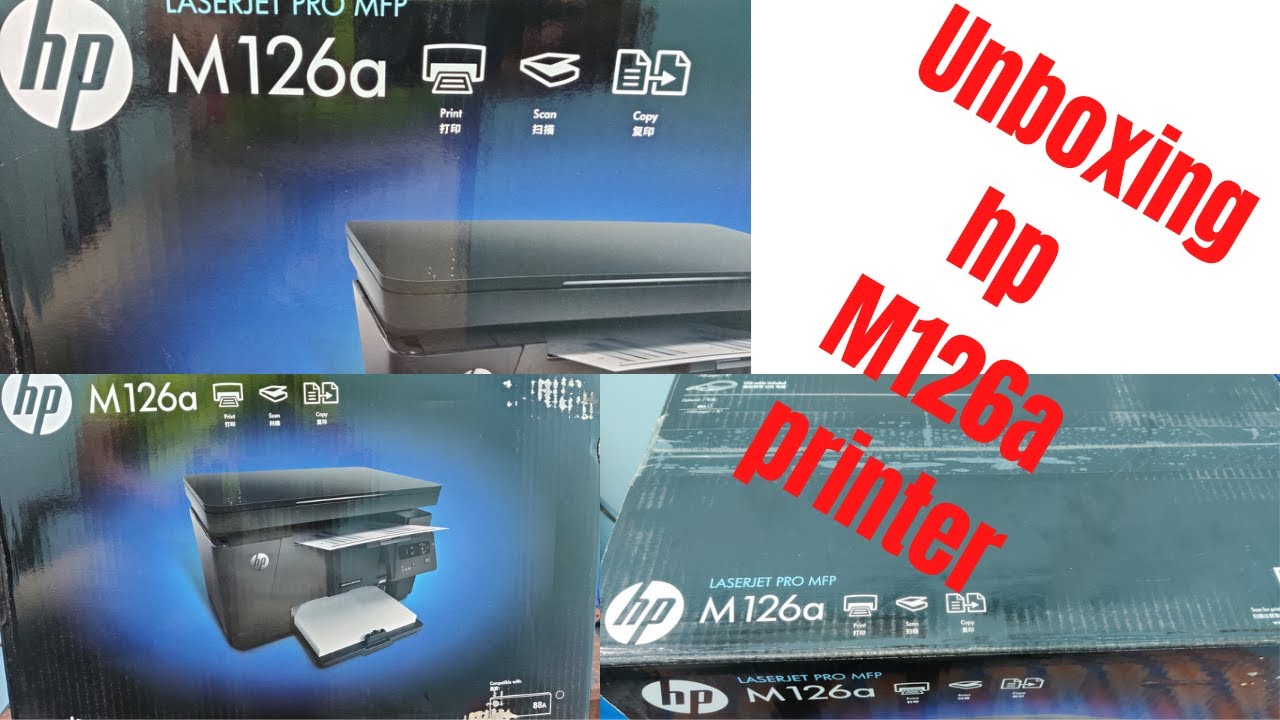 HP LaserJet pro M126a Unboxing ll HP laser jet pro M126a Installation ...