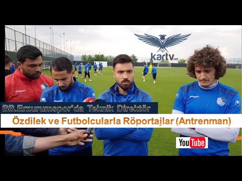 BB.Erzurumspor'da Teknik Direktör : Özdilek ve Futbolcularla Röportajlar (Antrenman)