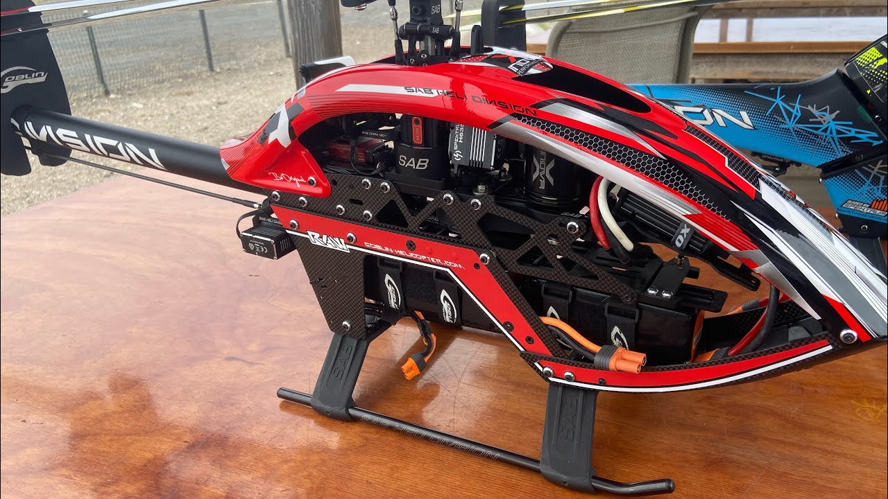 SAB RAW 700 Rippin Red Canopy, Spektrum Servos, XNova Motor IKon2 ...