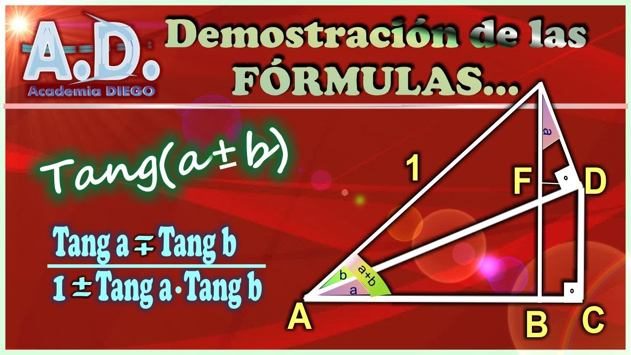 TRIGONOMETRÍA Tang (a+b) Demostración de la fórmula Academia DIEGO ...