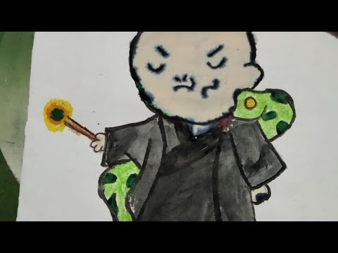 How to draw Voldemort cartoon || harry potter drawing || how to draw ...