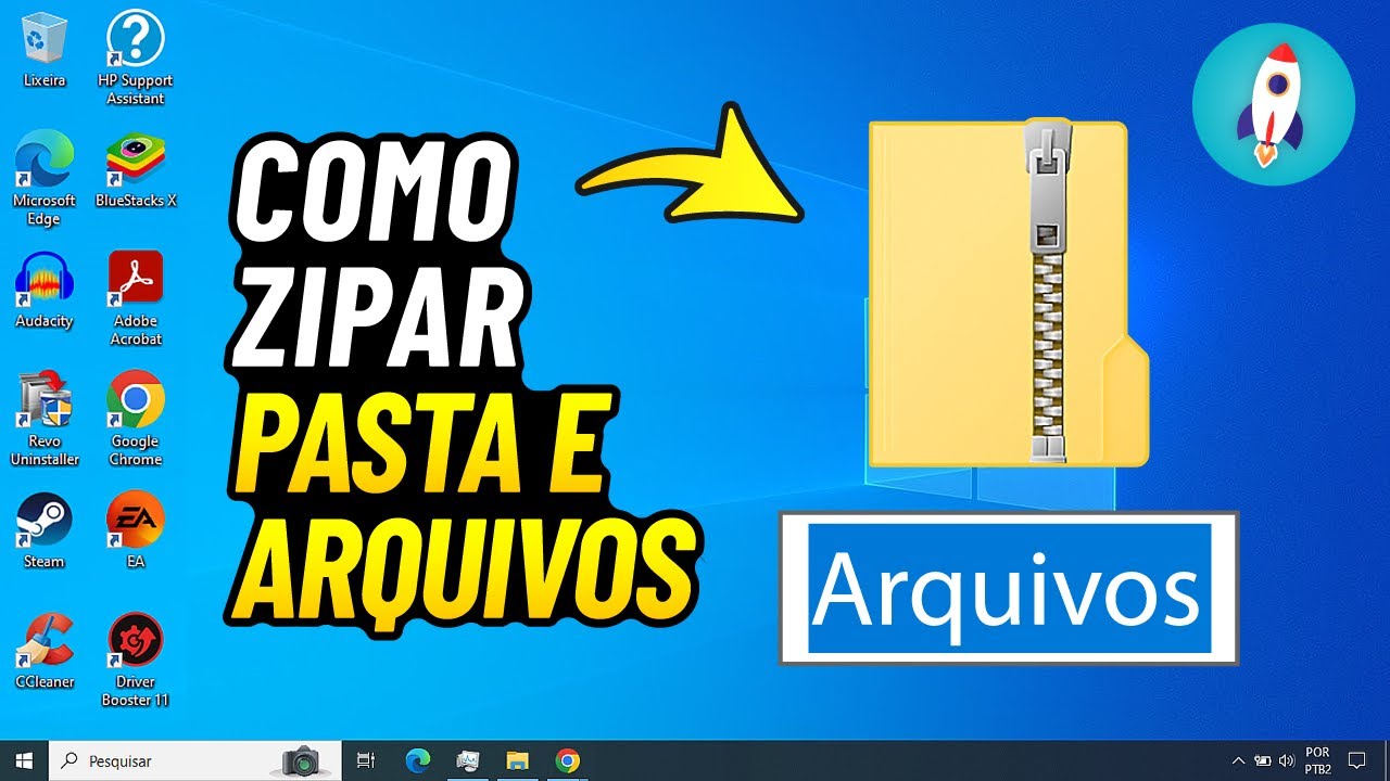 Como ZIPAR UM ARQUIVO e Mandar Por Email (Arquivos, Pastas, PDF) - YouTube