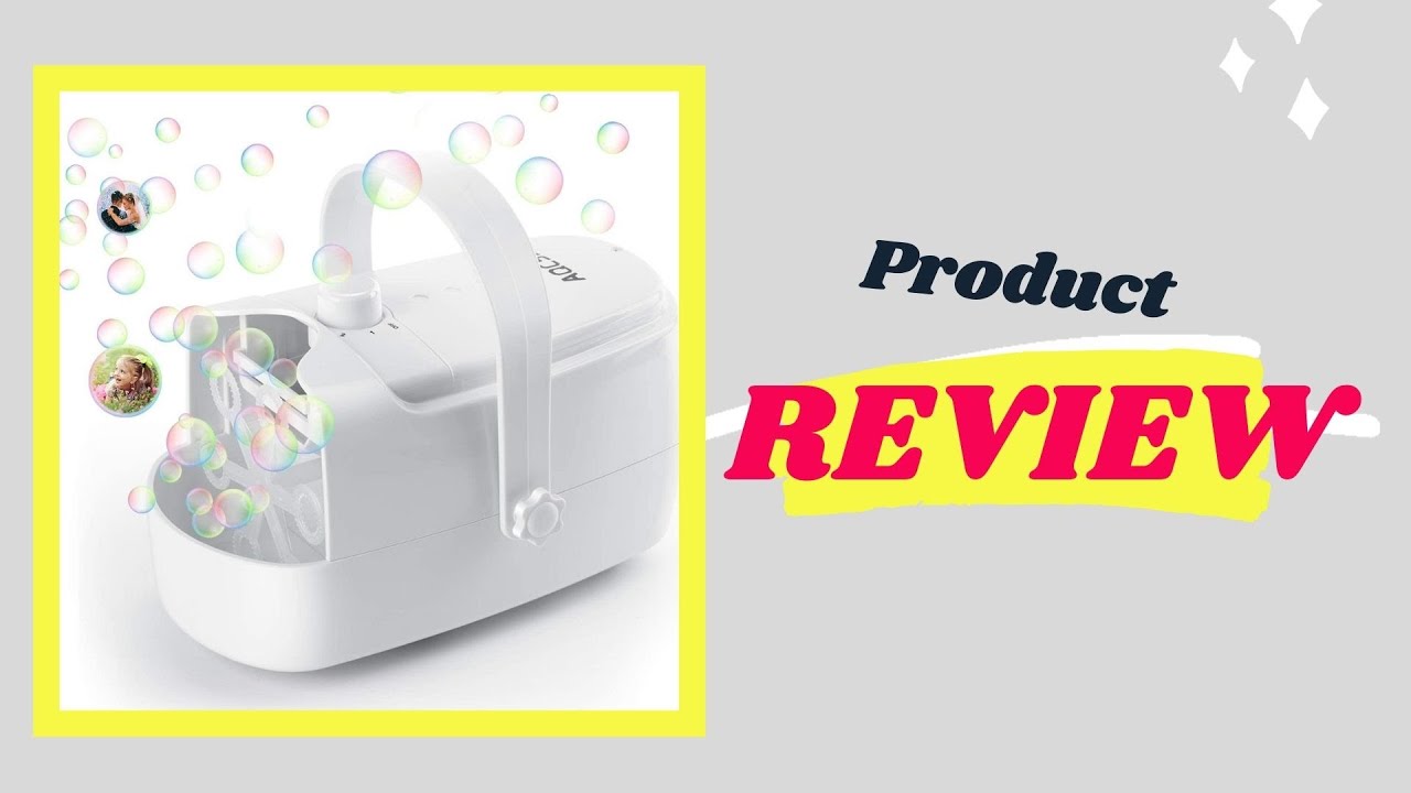 AQCSS Bubble Machine, Automatic Bubble Maker for Kids,Adjustable Speed High Power Bubble Blower ...