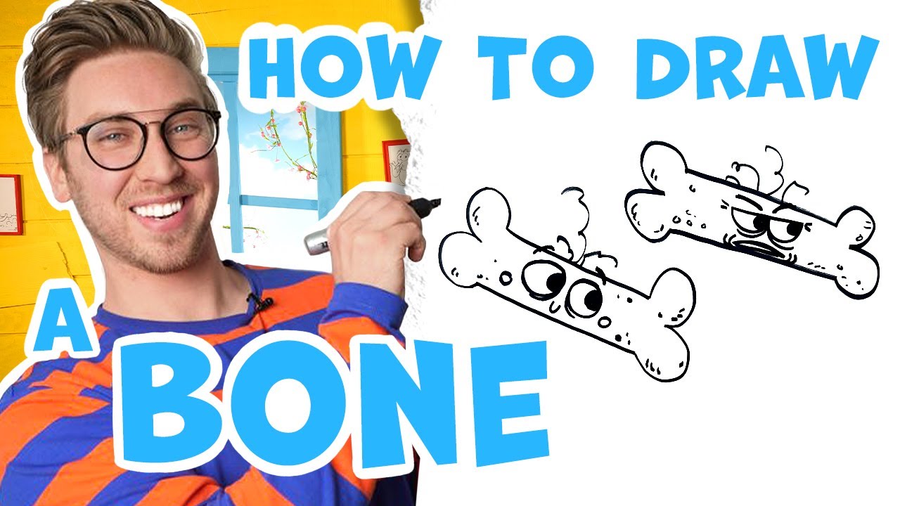 How to Draw a Bone | Drawing Lessons For Kids | Learn How to Draw For ...