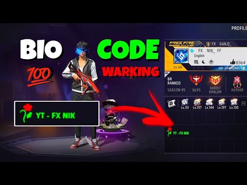 🥀 Flower Bio Code 💯 Warking Code In Free Fire | New Bio Code For FF ...