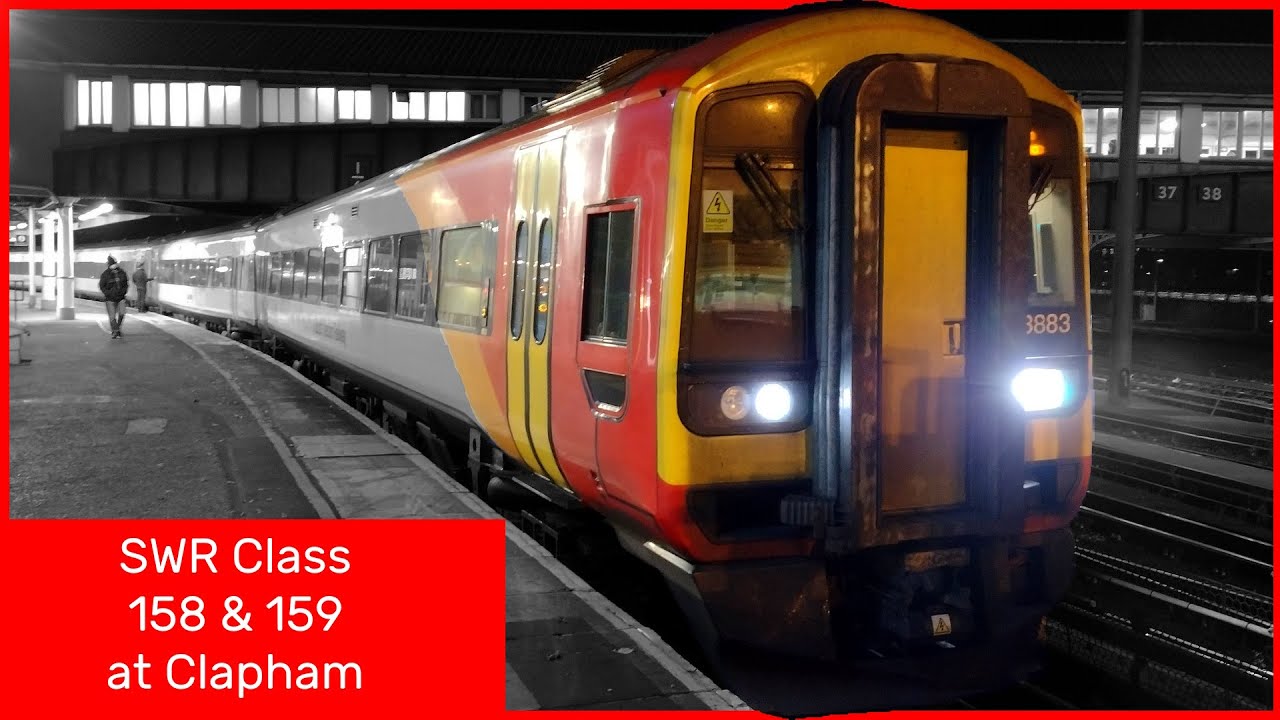 SWR Class 158/159 Combo departing Clapham Junction for London Waterloo ...