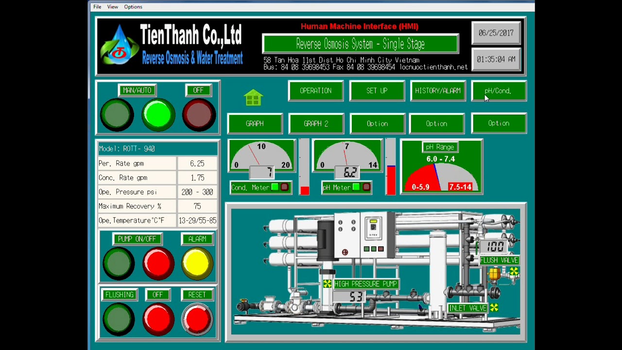 Reverse Osmosis System HMI - YouTube