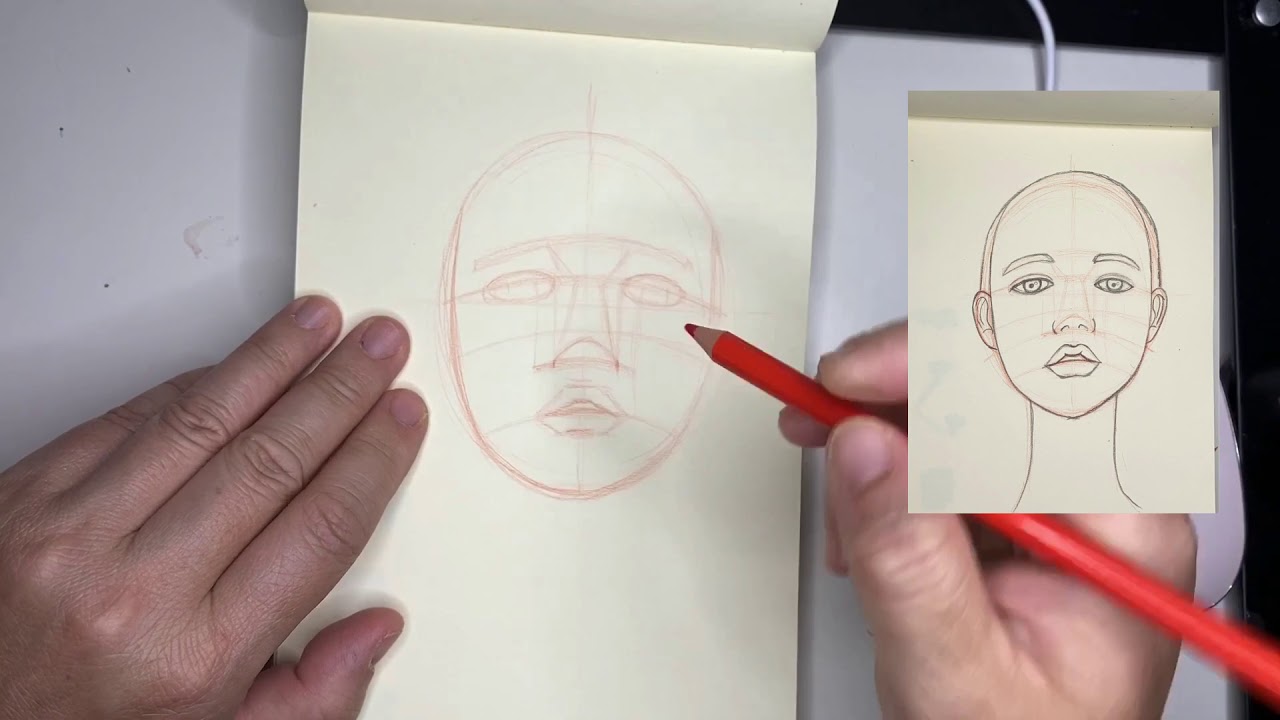 Portrait Drawing: Look from the top to bottom - YouTube