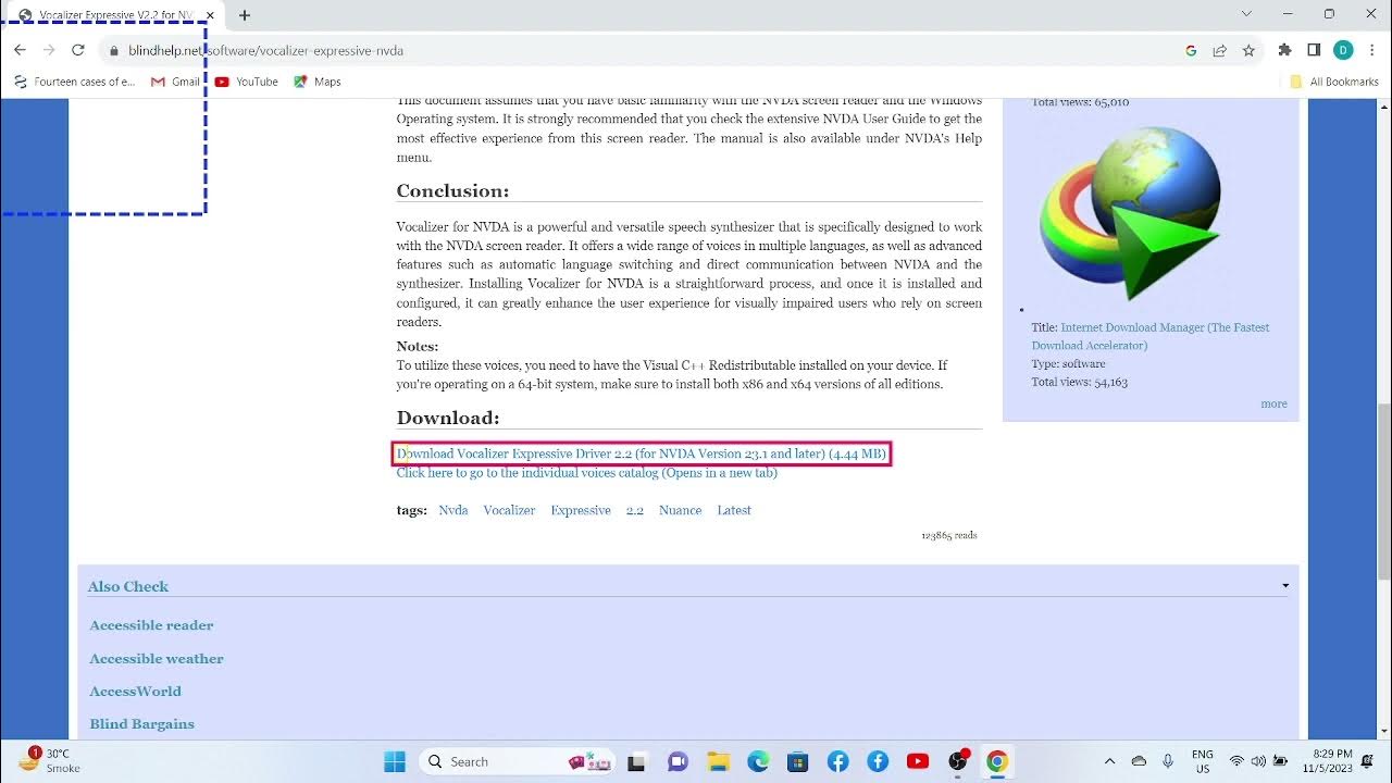 how to download and install vocalizer expressive NVDA Add-on - YouTube