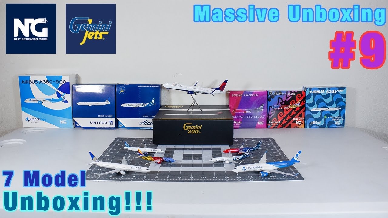 7 MODEL UNBOXING!!!| GeminiJets, NG Models| Massive Unboxing #9 - YouTube
