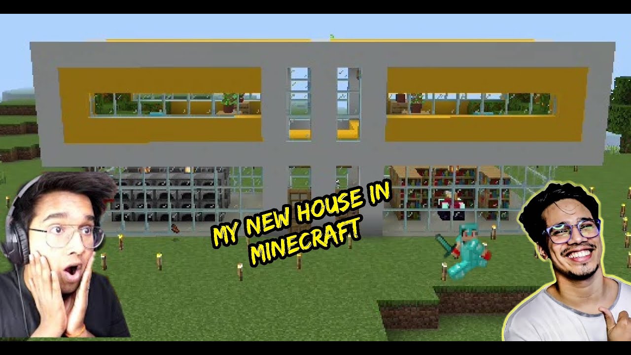 My New House In Minecraft || A GAMER || Minecraft Survival #4 - YouTube