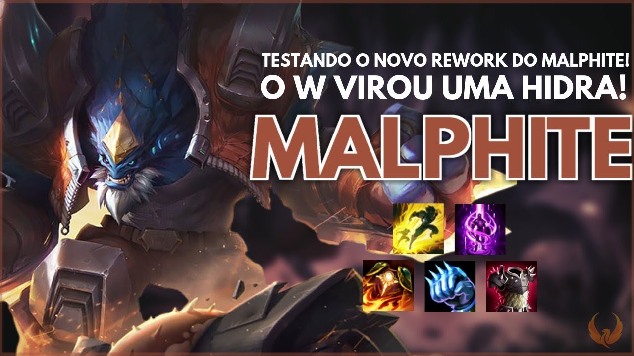 TESTANDO O NOVO REWORK DO MALPHITE! O "W" VIROU UMA HIDRA! - MALPHITE ...