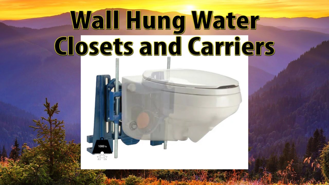Wall Hung Water Closets and Carriers - YouTube
