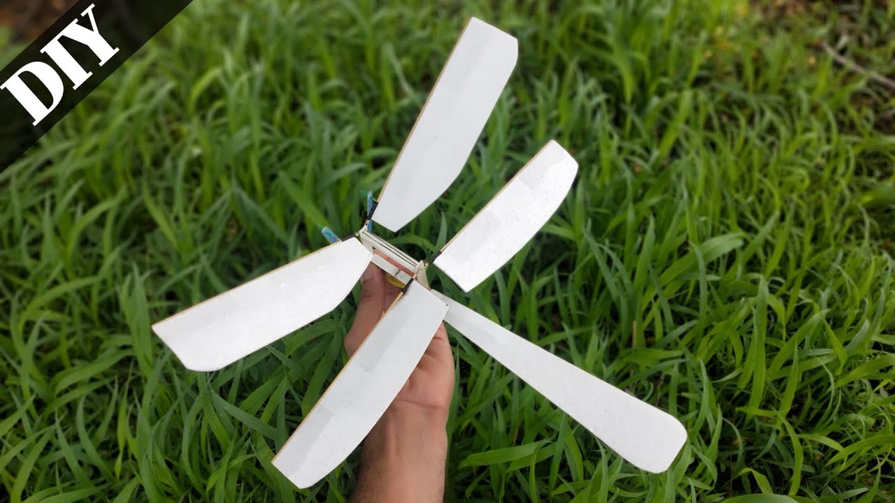 How to Make a dragonfly rubber band powered #ornithopter #dragonfly ...