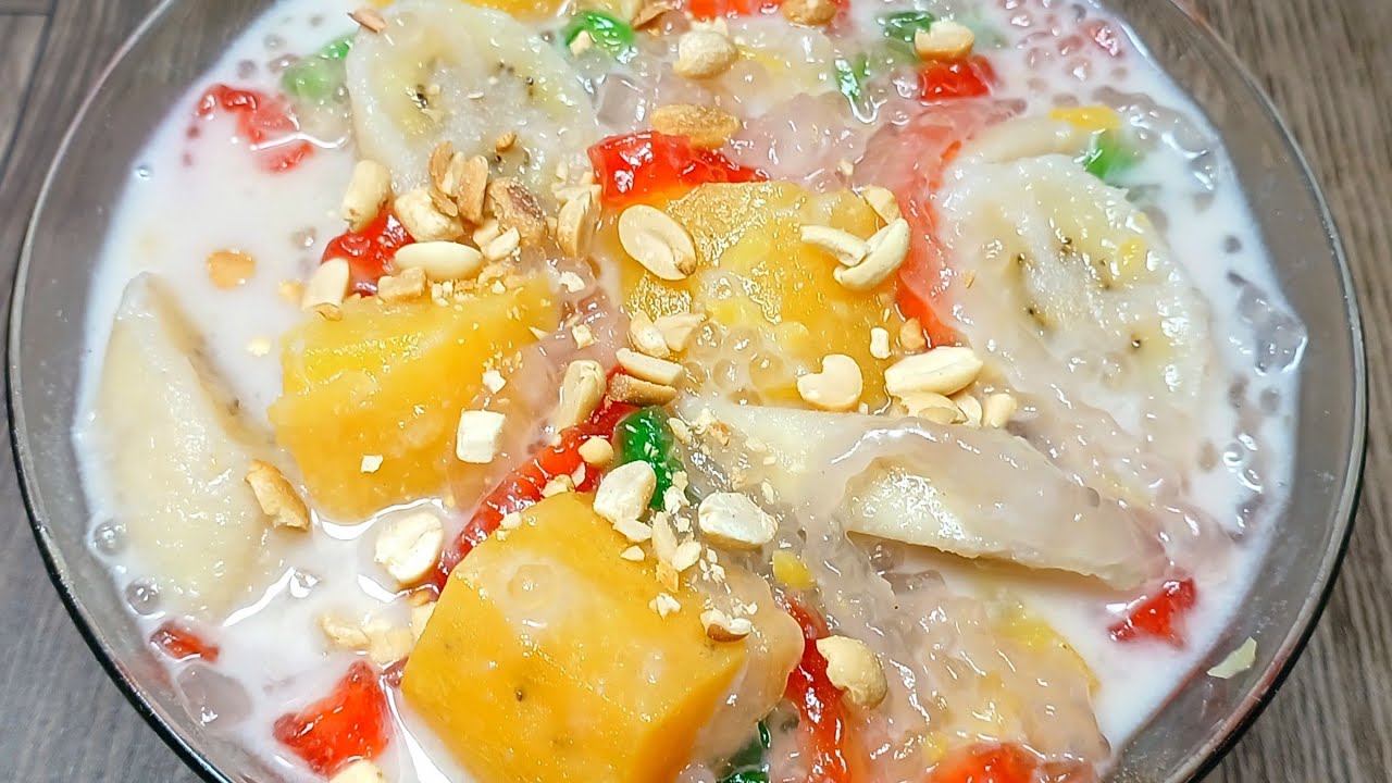 CHÈ CHUỐI KHOAI LANG-Cách nấu chè chuối khoai lang bột khoai bột báng ...