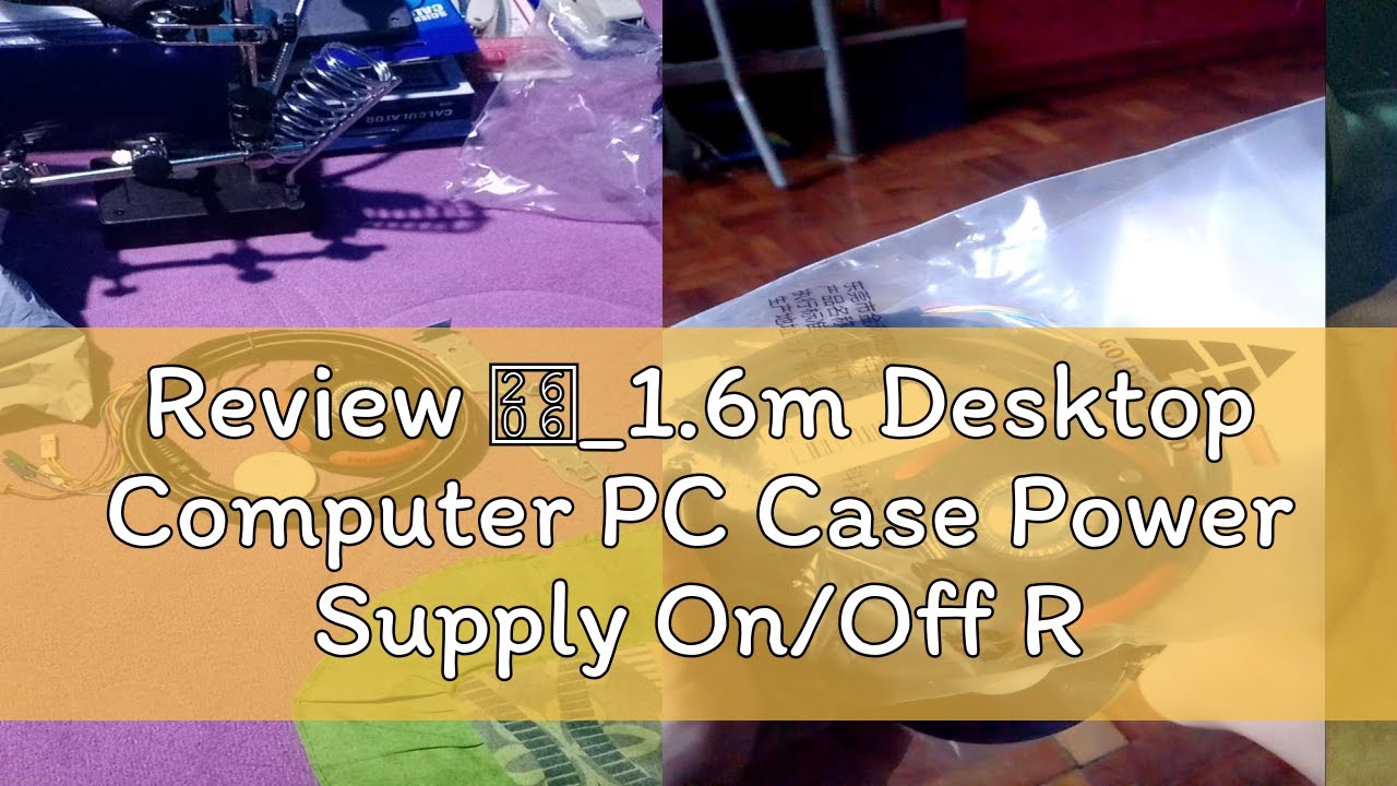 Review ☆_1.6m Desktop Computer PC Case Power Supply On/Off Reset HDD ...