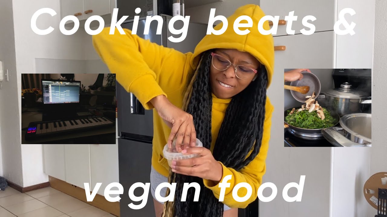 Making beats and vegan food cooking asmr - YouTube