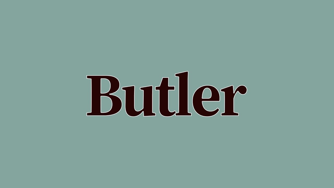 Butler Meaning and Definition - YouTube