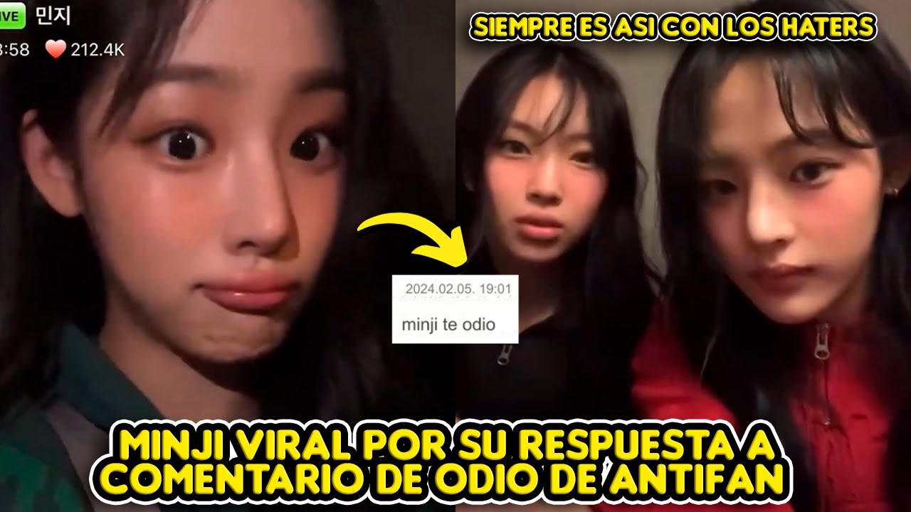 MINJI VIRAL POR SU RESPUESTA A COMENTARIO DE ODIO DE ANTIFAN - YouTube