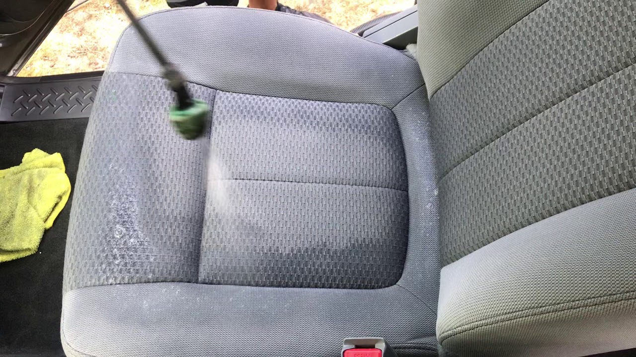 CLEANING THESE DIRTY CLOTH SEATS!! - YouTube