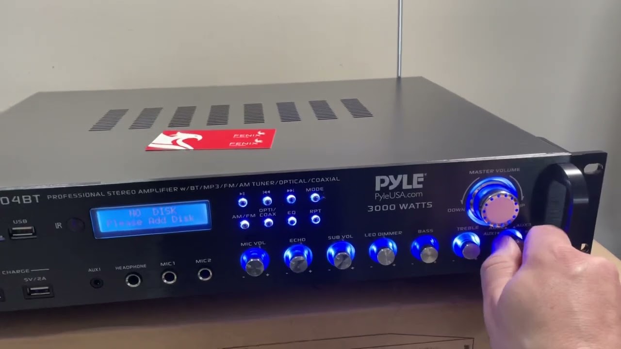 Pyle mod. PWMA4004BT Power Amplifier Pre - YouTube
