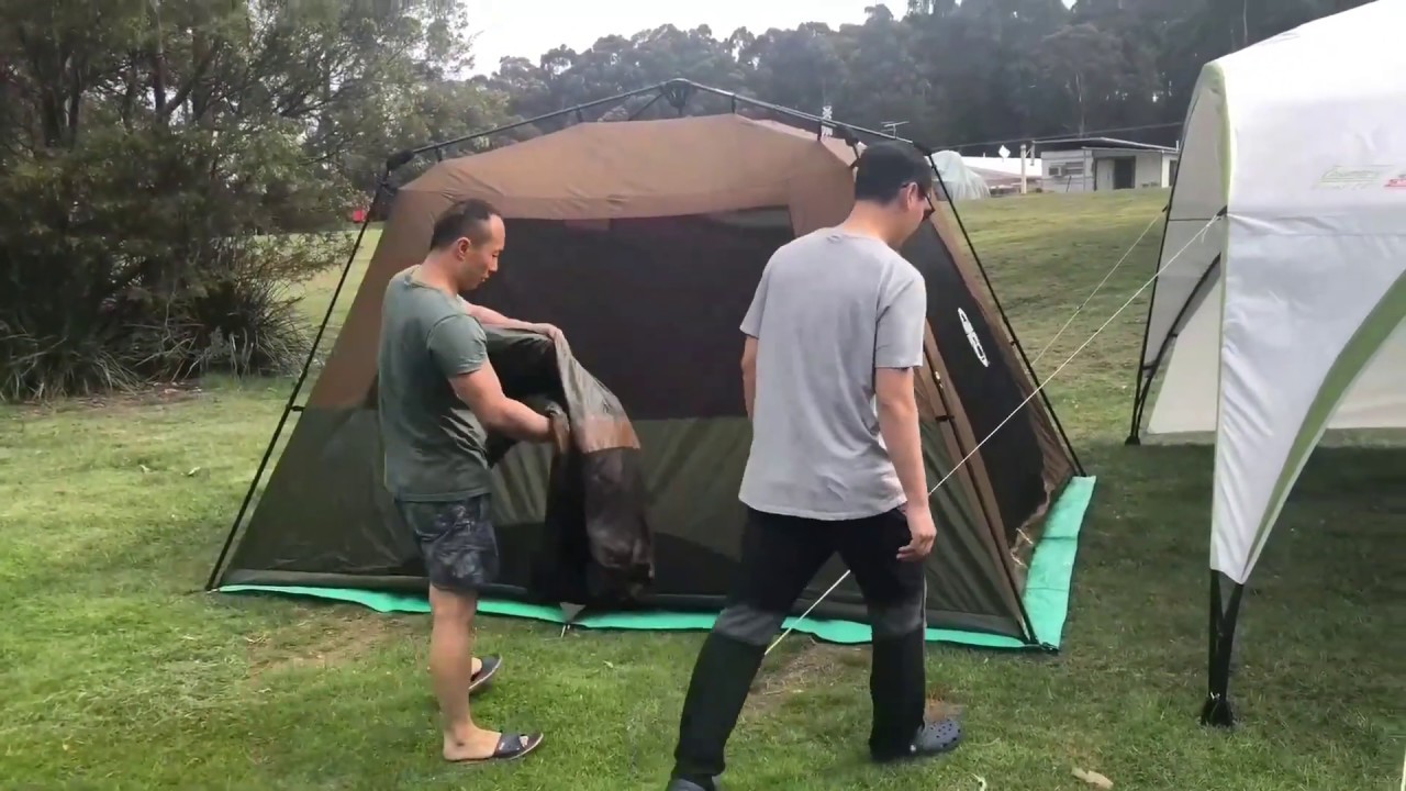 Coleman Instant Up Gold 6P Tent Real Time Setup - YouTube