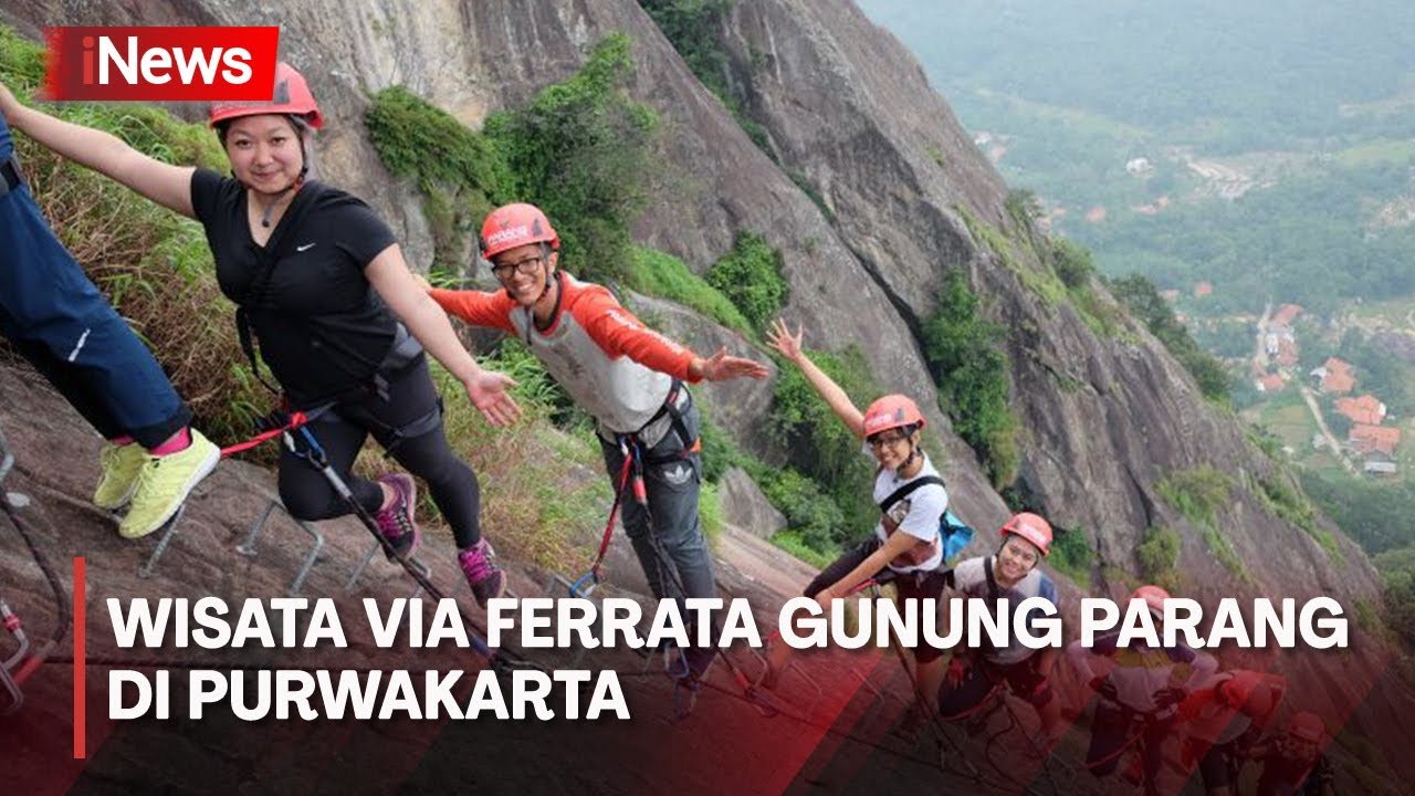 Nikmati Serunya Wisata Via Ferrata Gunung Parang di Purwakarta - YouTube