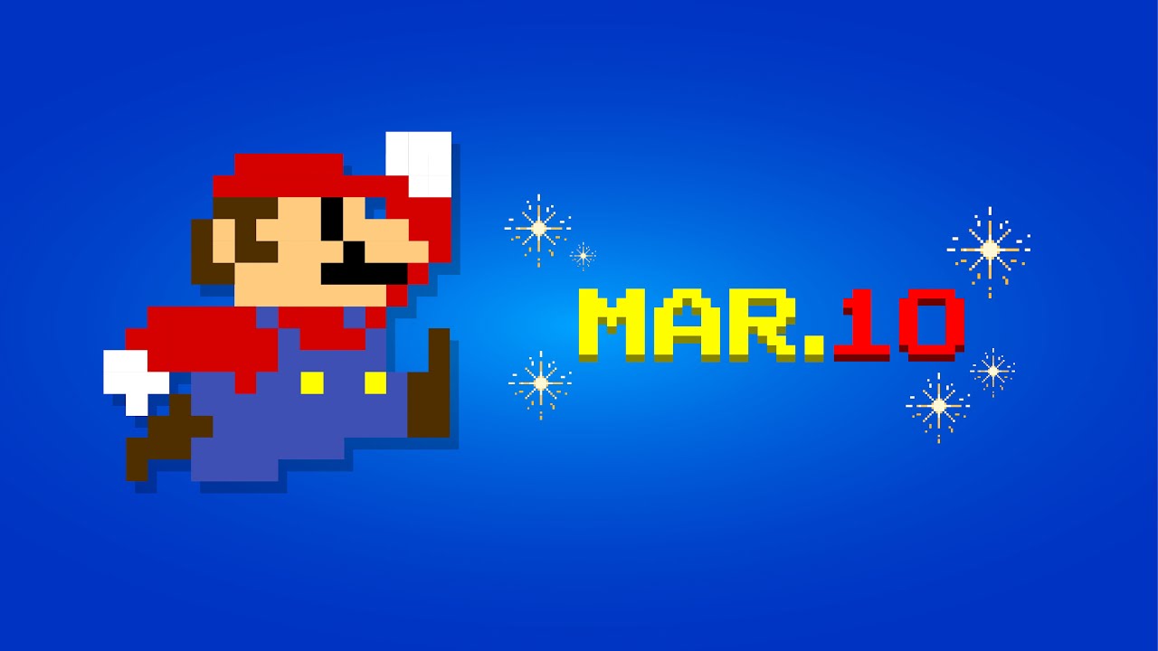 Mario 8-Bit Animation | MAR10 Day Celebration! 🎉 - YouTube