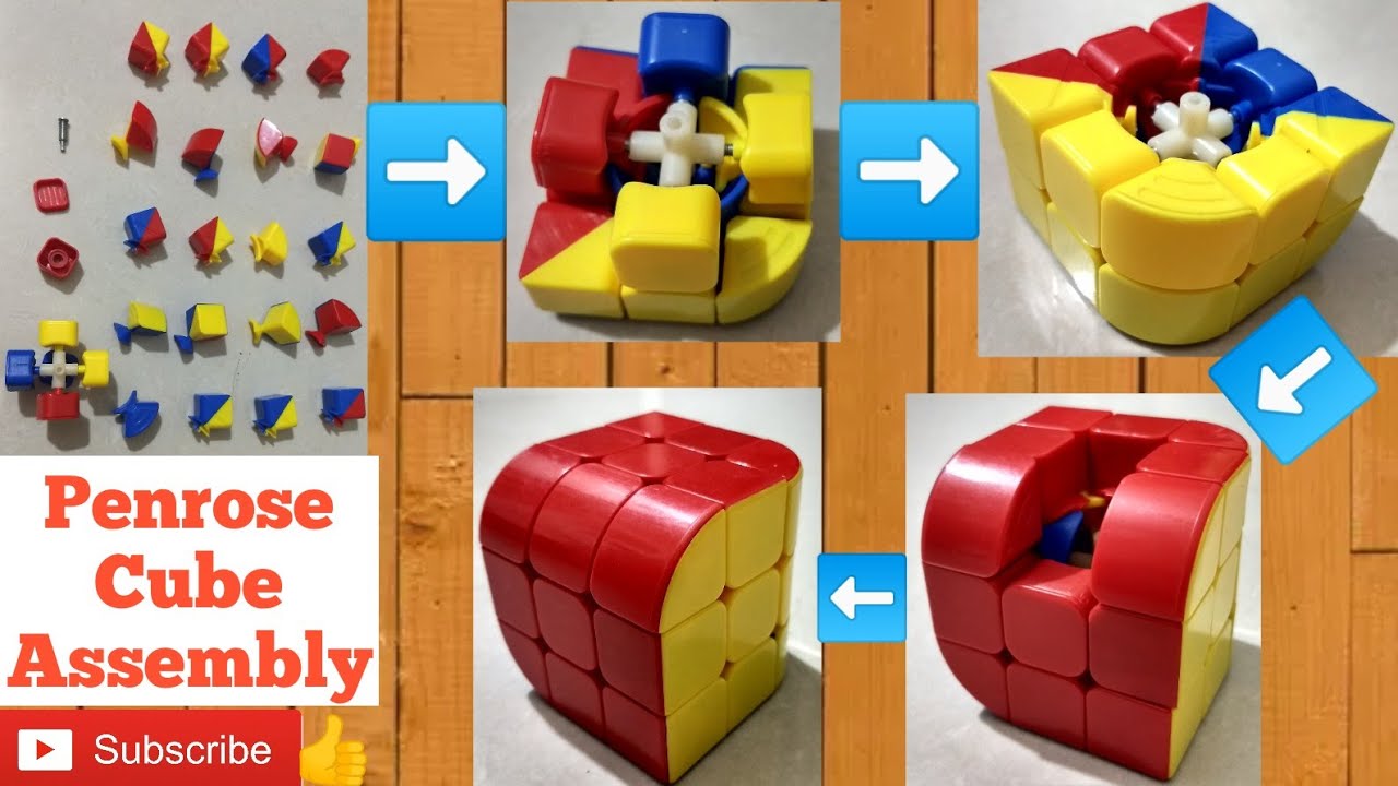 Penrose cube assembly & disassemble tutorial ( inside the Penrose cube) - YouTube