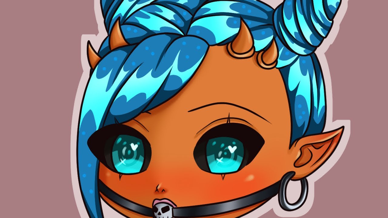 Namaah Demon Chibi Digital Art Speedpaint - YouTube