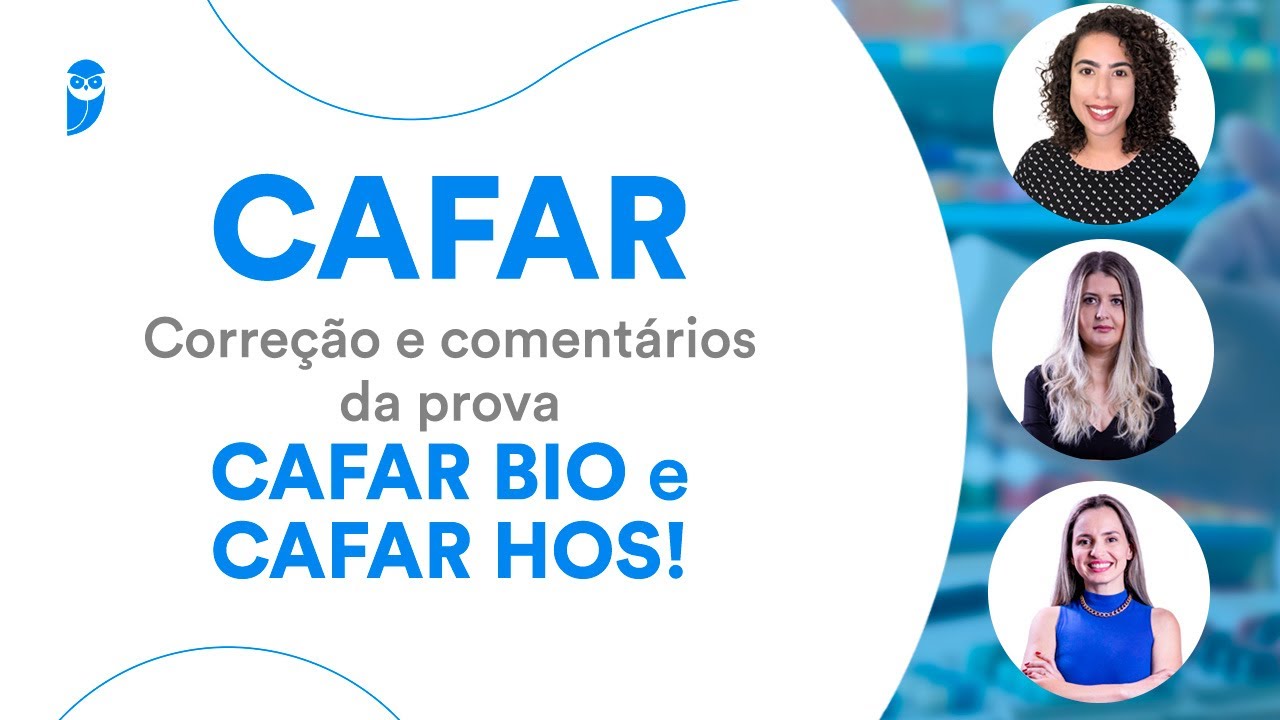 CAFAR: Correção e comentários da prova CAFAR BIO e CAFAR HOS! - YouTube