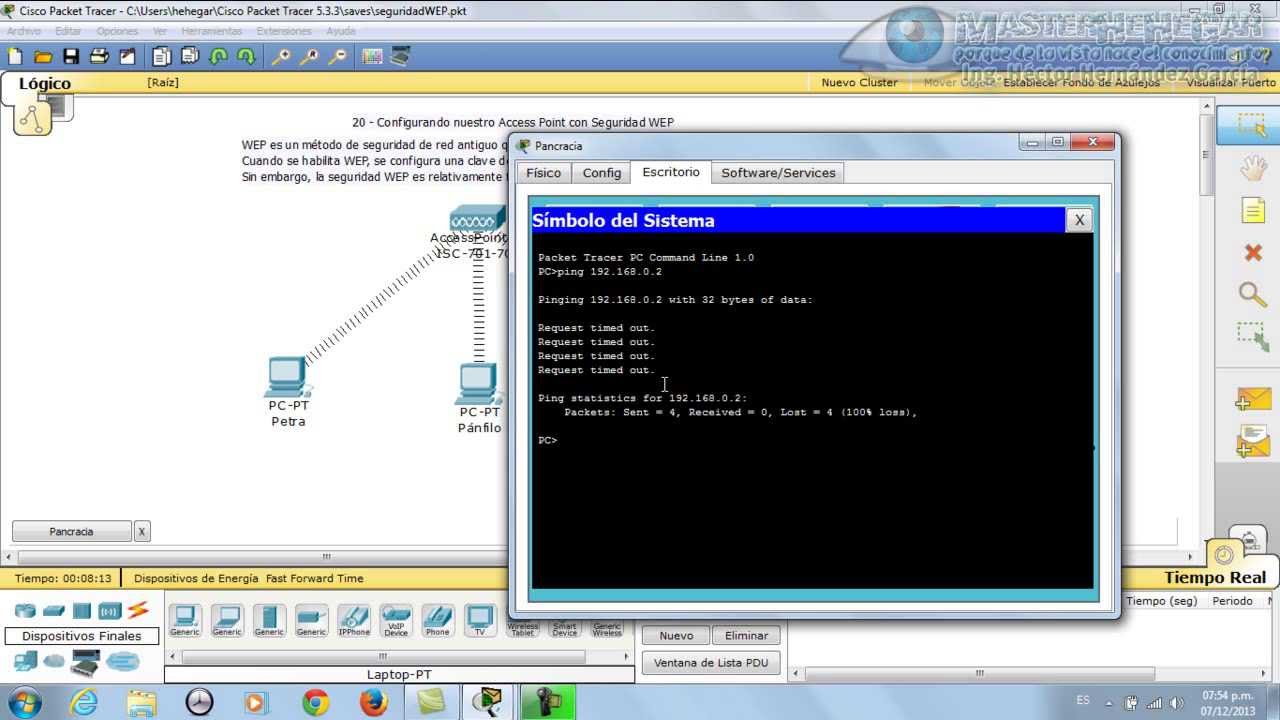 20 - Configurando nuestro Access Point con Seguridad WEP en Packet ...